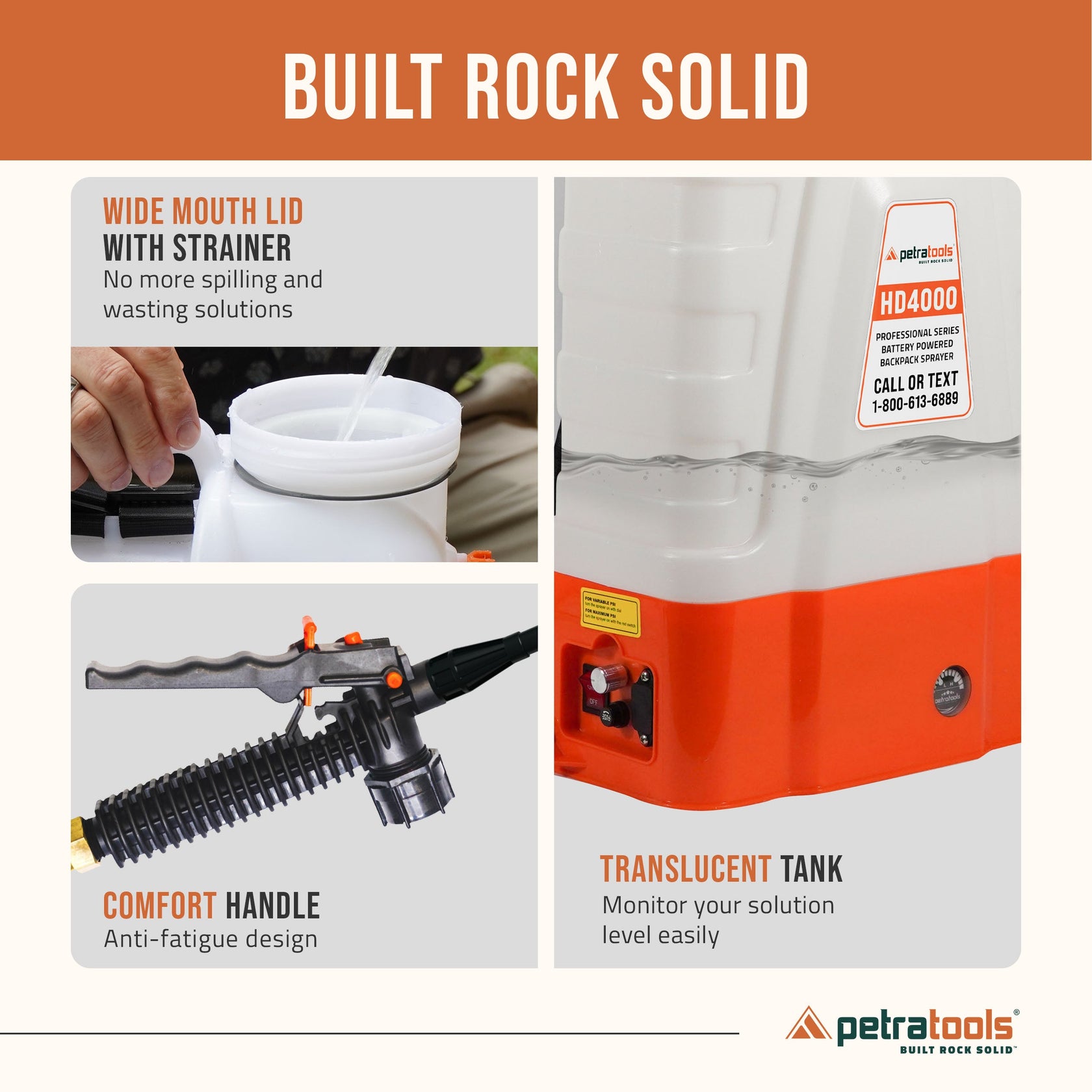 Petratools HD4000 Battery Powered Backpack Sprayer – LAWN LIFE